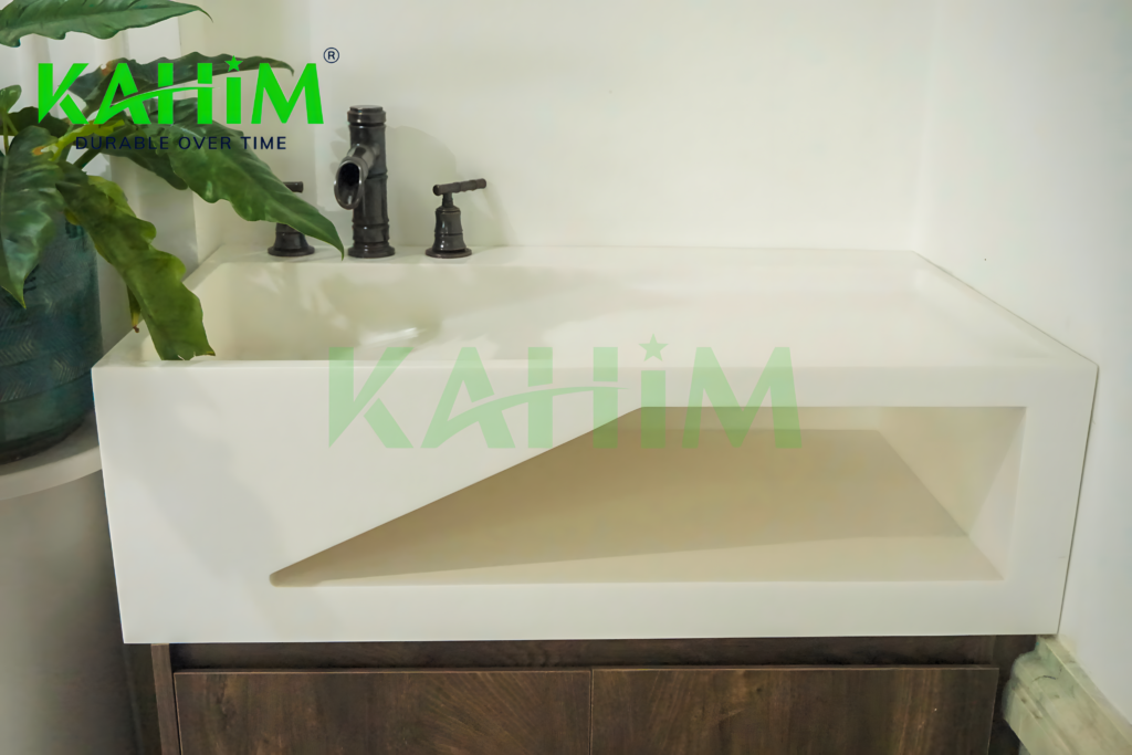 Thiết Kế Mẫu Chậu Lavabo Solid Surface Nguyên Khối - KAHIM